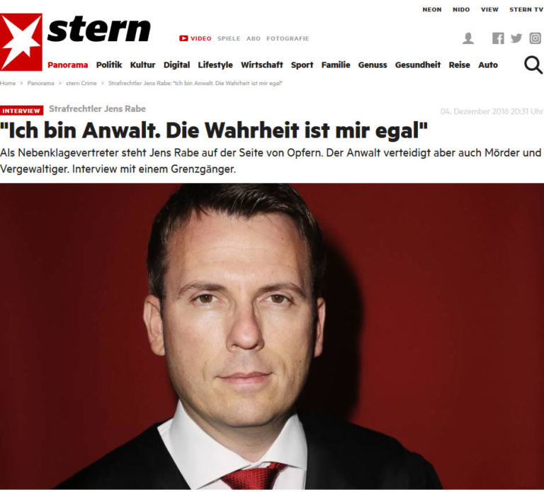 Ich bin Anwalt. Die Wahrheit ist mir egal | Anwaltskanzlei Rabe - Arnold